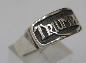 Sterling silver mens Triumph ring #11A – Gypsy Leather & Suede