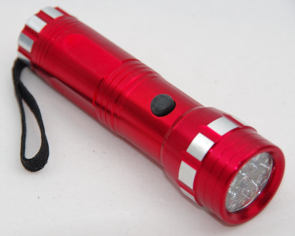 Large led torch 12 cm long, 14 LED's with aluminium body, takes 3 AAA ...